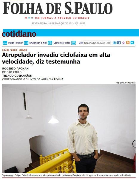 Testemunha afirma que Alex Siwek estava em alta velocidade e na ...