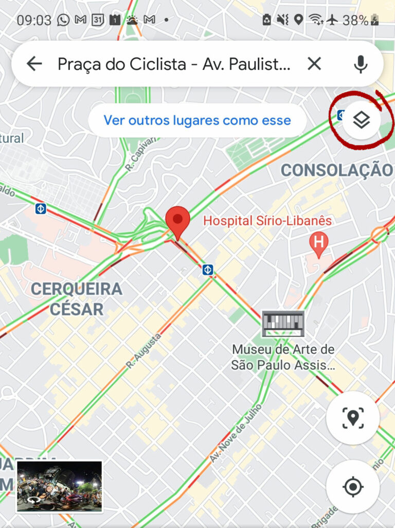 Como mostrar as ciclovias no Google Maps